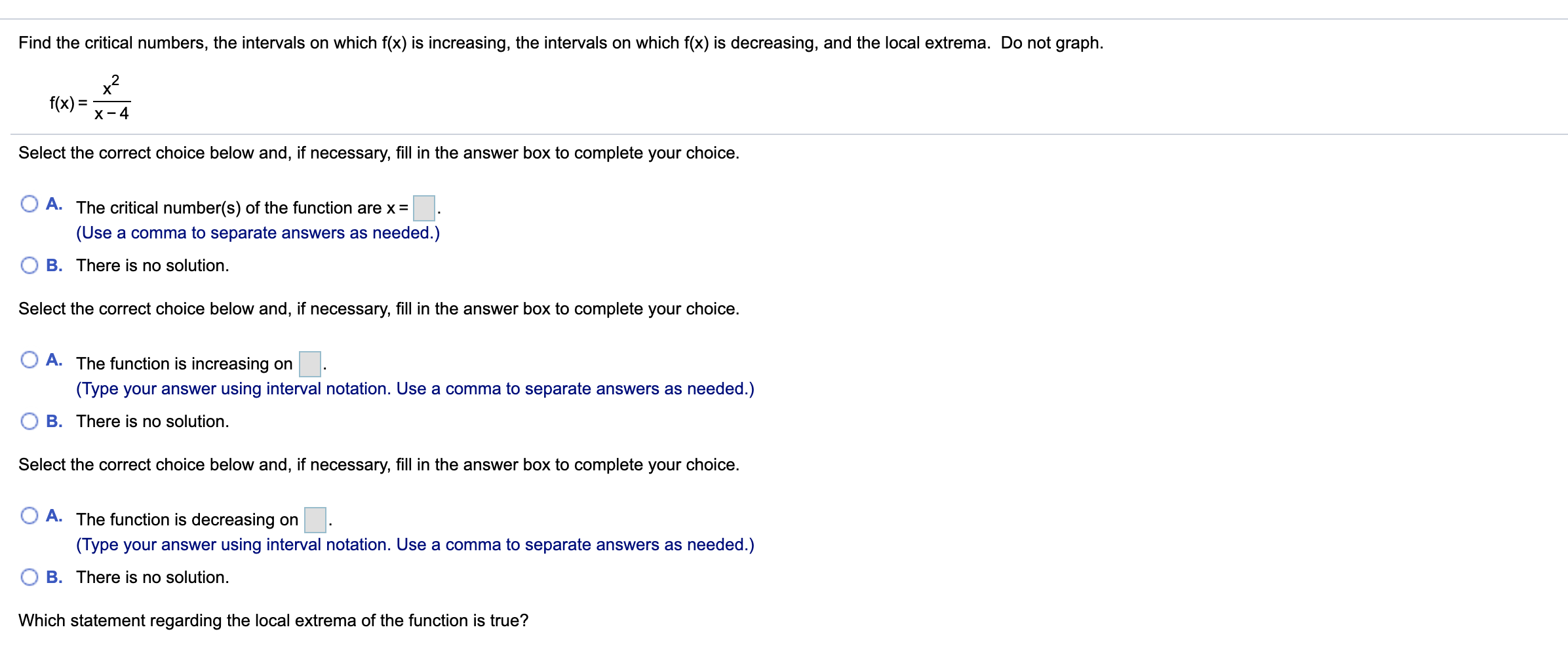 Solved Find the critical numbers, the intervals on which | Chegg.com