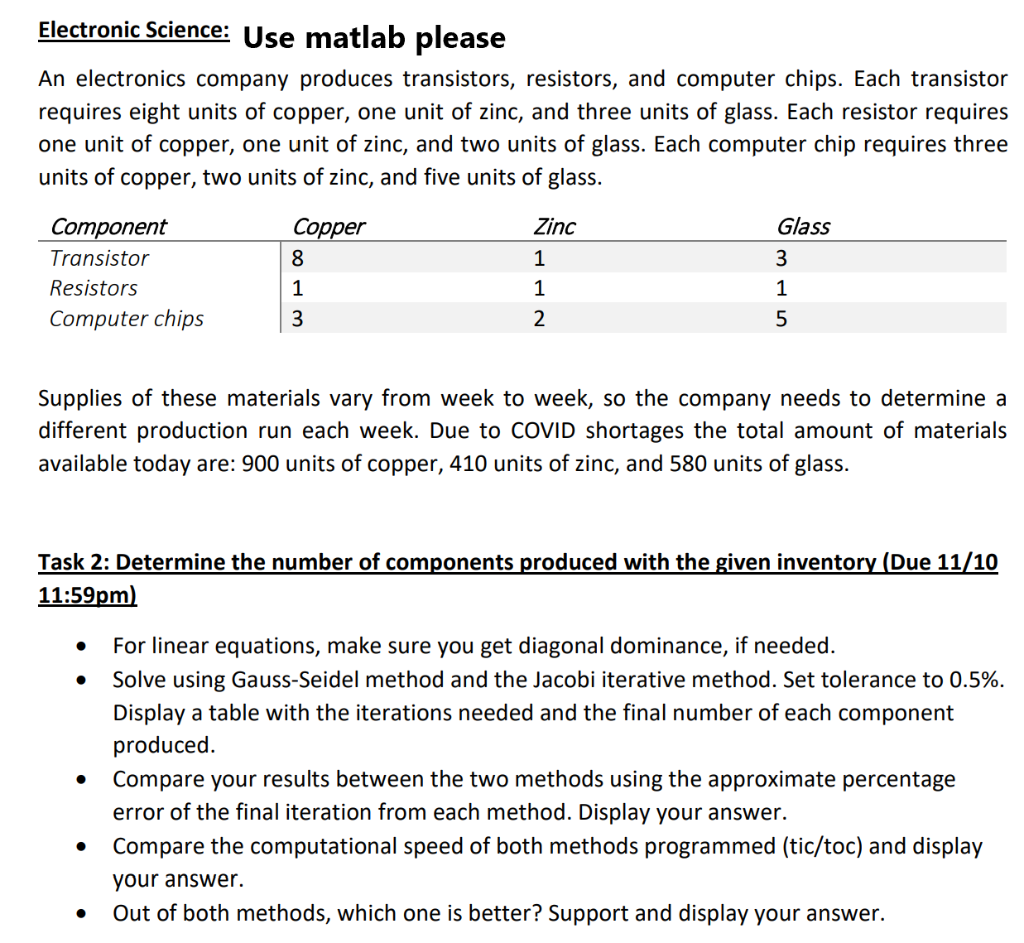 Solved Electronic Science: Use matlab please An electronics | Chegg.com