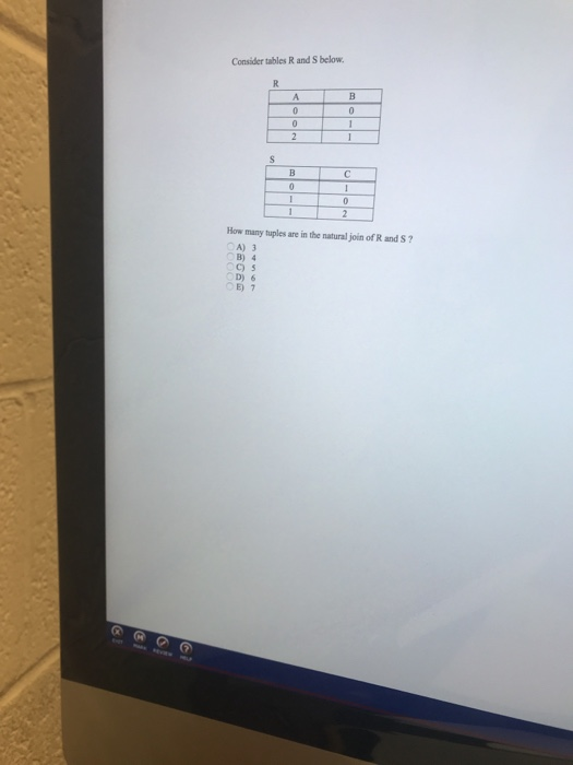 Solved Consider tables R and S below How many tuples are in | Chegg.com