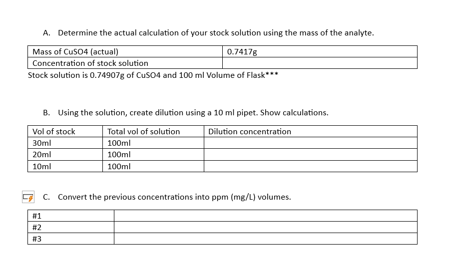 Solved A. Determine the actual calculation of your stock | Chegg.com
