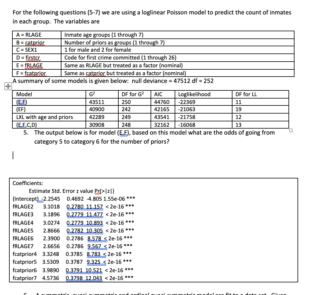 Solved For the following questions (5-7) ﻿we are using a | Chegg.com