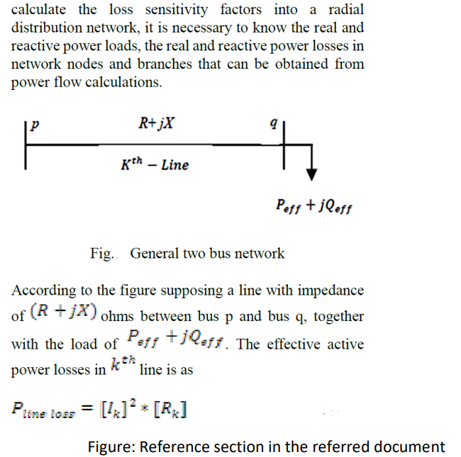 calculate the loss sensitivity factors into a radial | Chegg.com