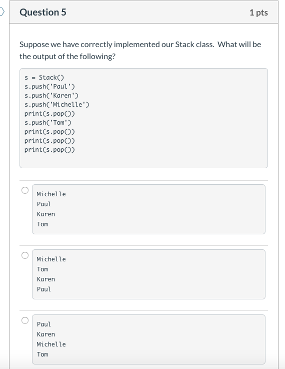 Solved Question 1 1 pts Select all of the true statements | Chegg.com