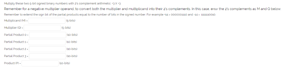 Solved Multiply These Two 5 Bit Signed Binary Numbers With
