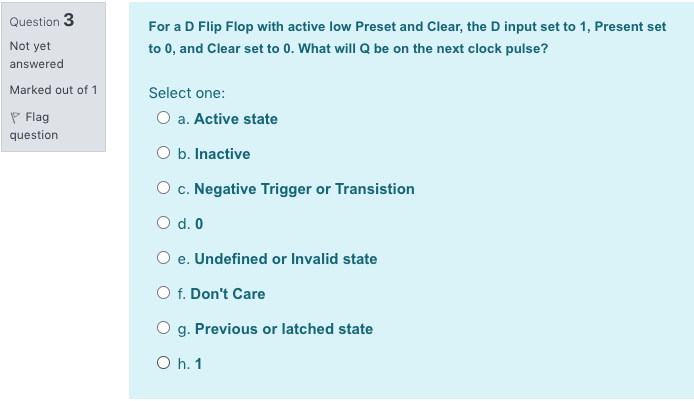 Solved Question 4 For a NOR RS Latch; if both R and S inputs | Chegg.com