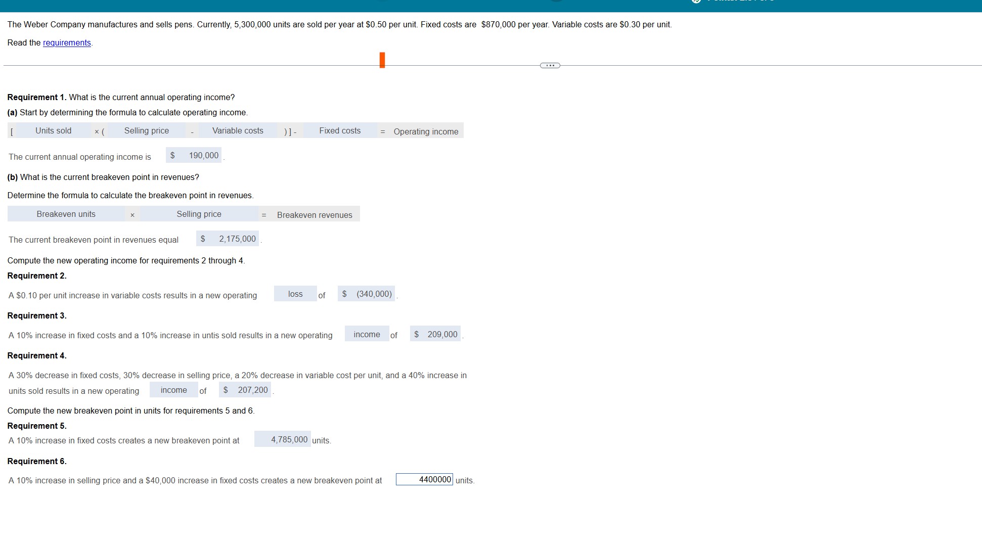 Solved Requirement 1. What is the current annual operating | Chegg.com