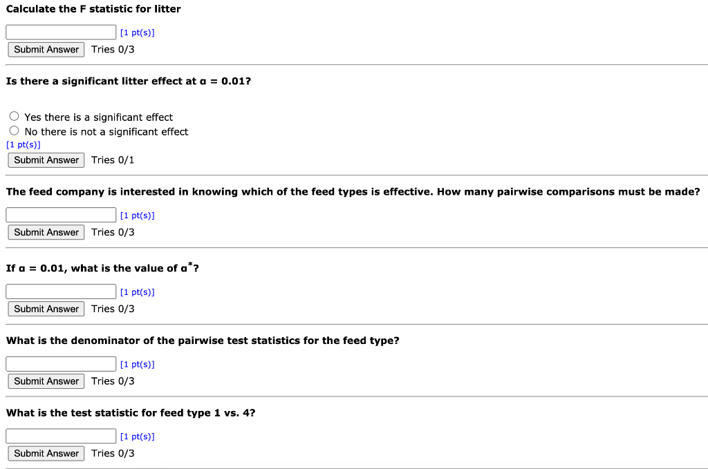 Solved A farm animal feed company is developing a new line | Chegg.com