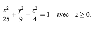 Solved Consider the half-ellipsoid shown below whose | Chegg.com