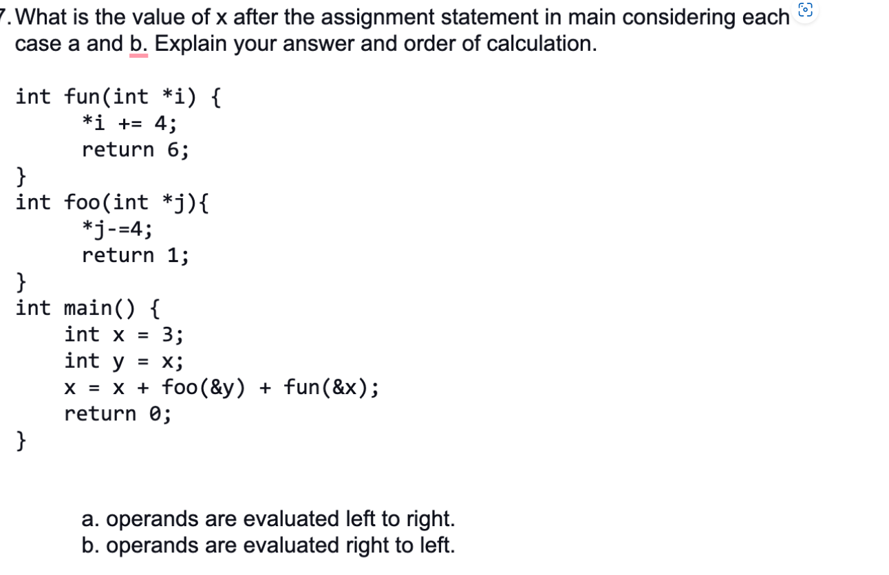 Solved What is the value of x after the assignment statement | Chegg.com
