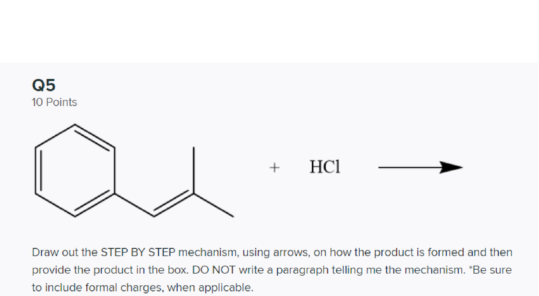 Solved Q5 10 Points + HCl Draw out the STEP BY STEP | Chegg.com