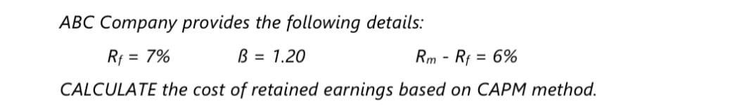 Solved = = ABC Company provides the following details: Rp = | Chegg.com