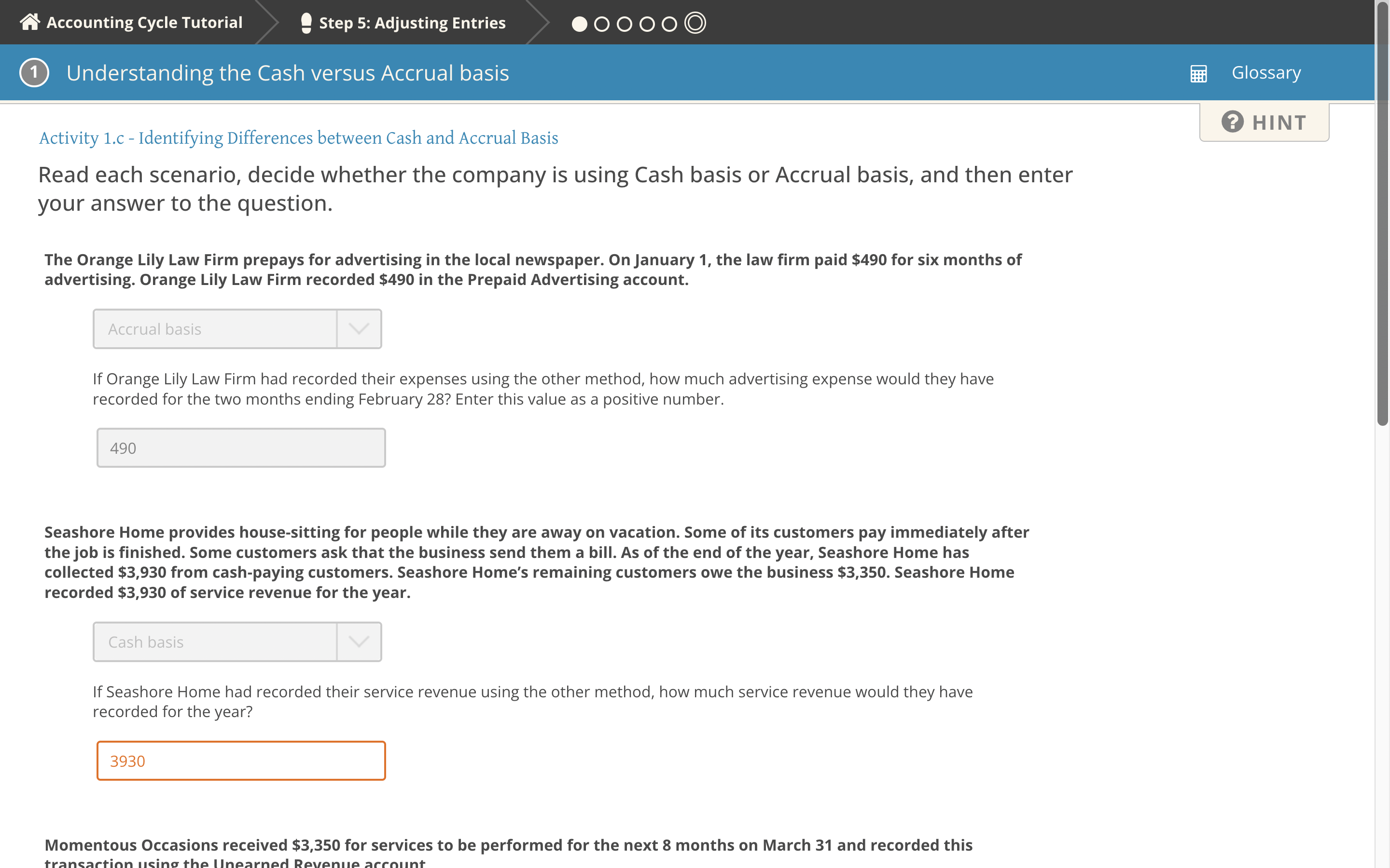 Solved Read each scenario, decide whether the company is | Chegg.com