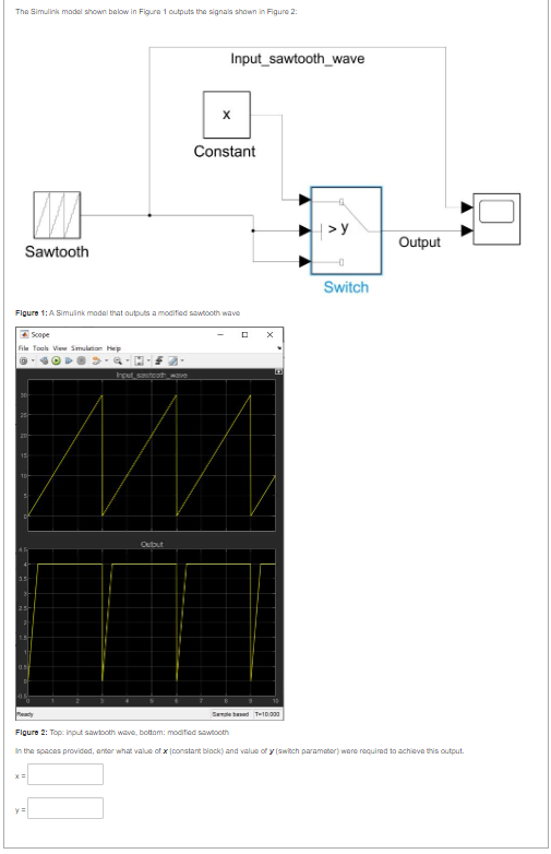Solved The Simulink model shown below in Figure 1 outputs | Chegg.com