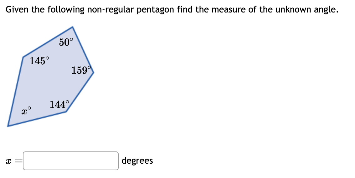 Solved Given the following non-regular pentagon find the | Chegg.com