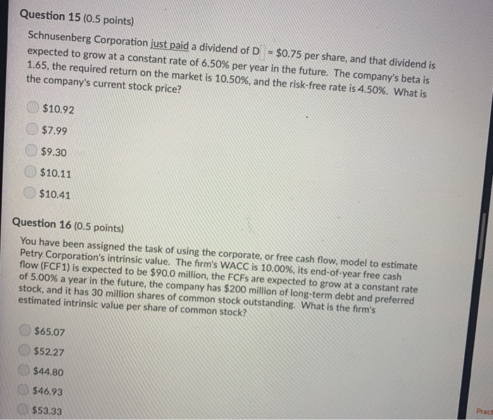 Solved Question 15 (0.5 points) Schnusenberg Corporation | Chegg.com Solved Question 15 (0.5 points) Schnusenberg Corporation | Chegg.com