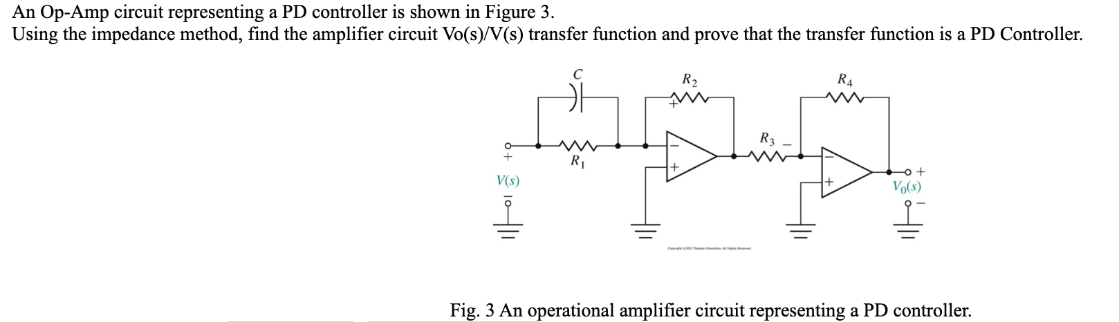 Solved An Op-Amp circuit representing a PD controller is | Chegg.com