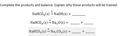 Solved Complete the products and balance. Explain why these | Chegg.com