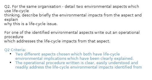 Solved Q2. ﻿For the same organisation - ﻿detail two | Chegg.com