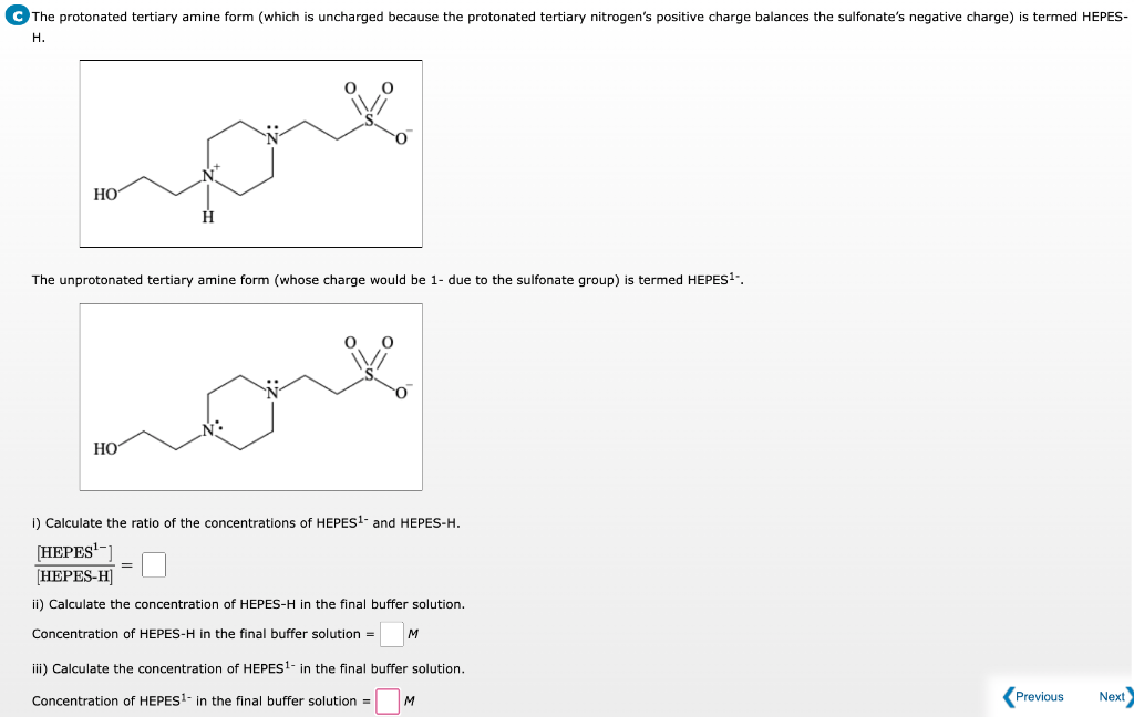 Solved Given a solution of 0.300 M HEPES in its fully | Chegg.com