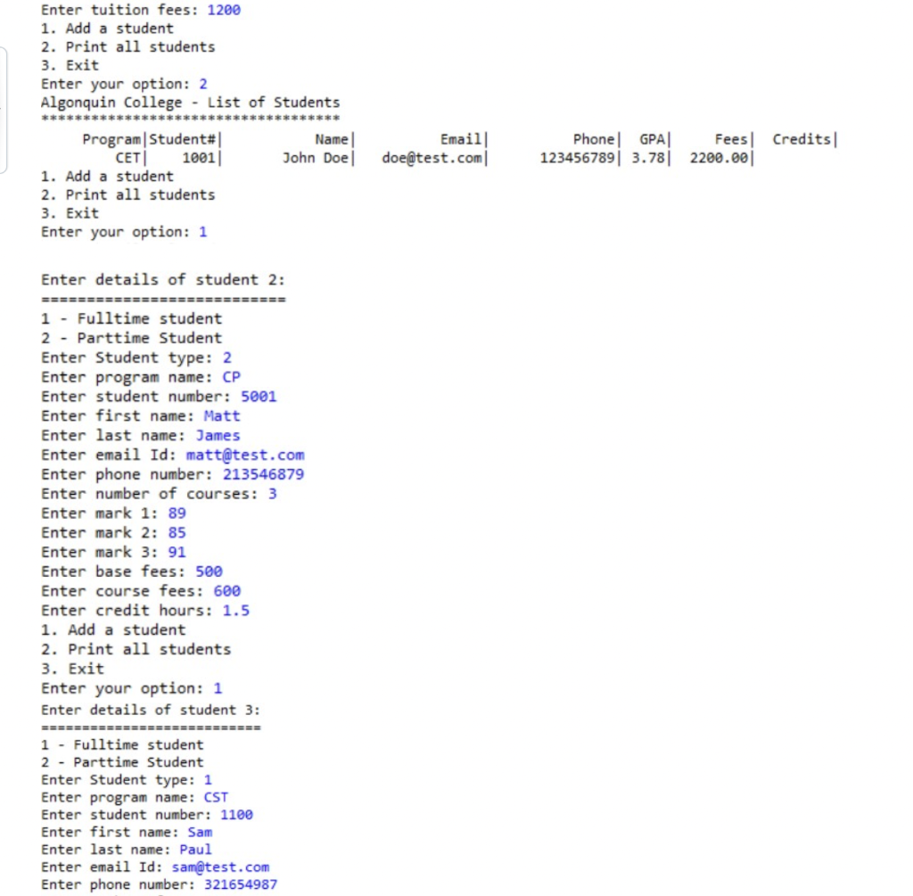 Solved Hello I would like the get the code for the following | Chegg.com