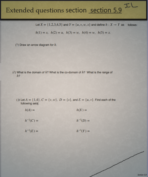 Solved IL Extended questions section section 5.9 Let X = | Chegg.com
