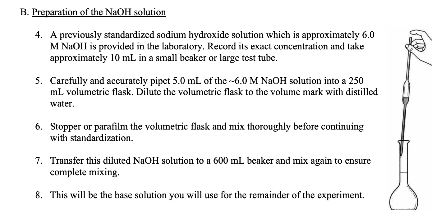 Solved 6.0 M of NaOH and 6 M of HCL Data and Procedure | Chegg.com