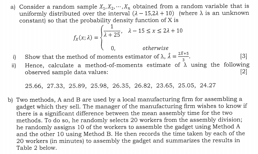 a) Consider a random sample X1, X2, "., Xn obtained | Chegg.com