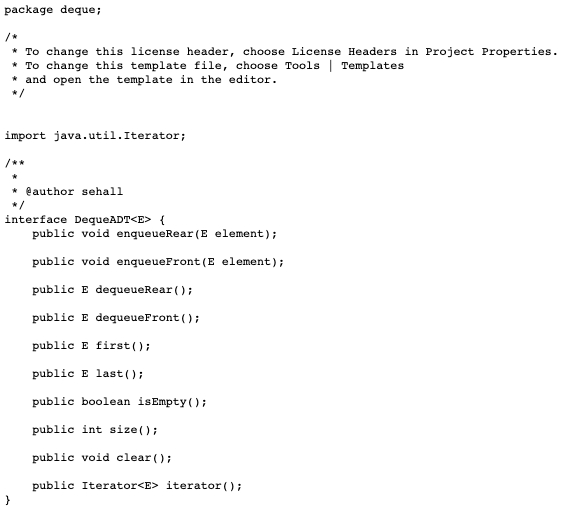 A deque (pronounced deck) or double-ended queue, is a | Chegg.com