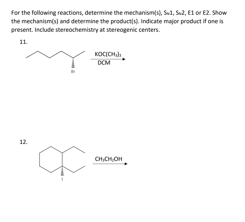 Solved For the following reactions, determine the | Chegg.com