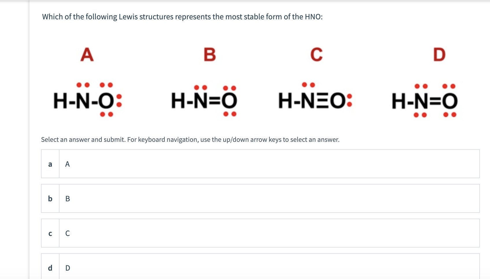 Solved Which of the following Lewis structures represents | Chegg.com