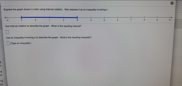 Solved Express the graph shown in color using interval | Chegg.com