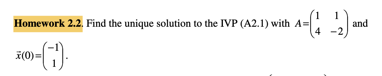 Solved 1 1 Homework 2.2. Find the unique solution to the IVP | Chegg.com