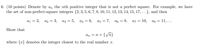 Solved 6. (10 points) Denote by on the nth positive integer | Chegg.com