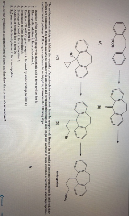 Br NMe2 The antidepressant amitriptyline | Chegg.com