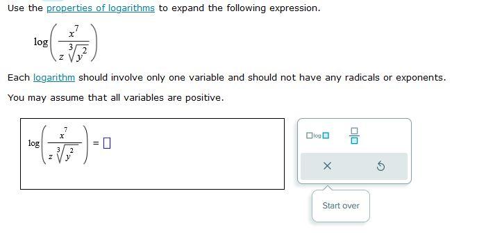 Solved Use The Properties Of Logarithms To Expand The F 5488