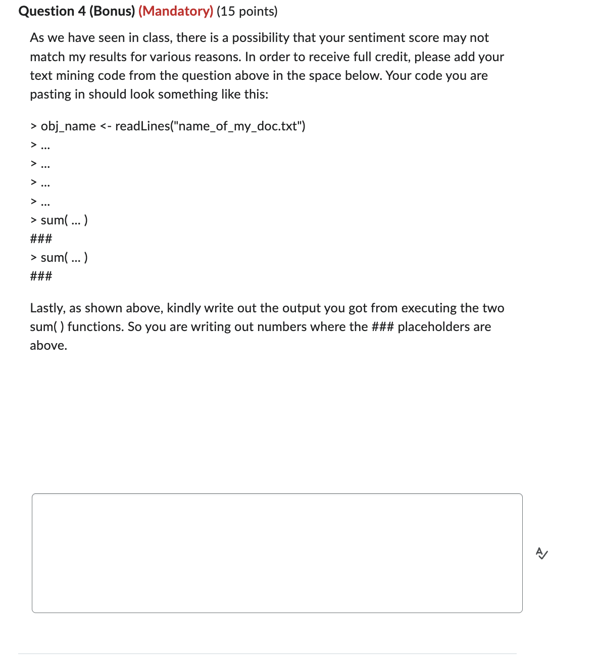 Question 4 (Bonus) (Mandatory) (15 ﻿points)As we have | Chegg.com