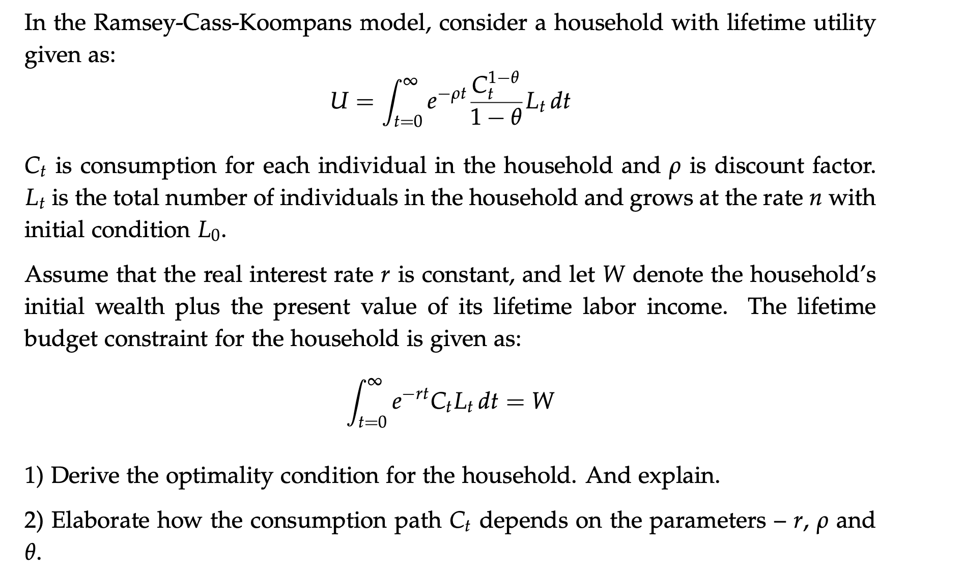 Solved In the Ramsey-Cass-Koompans model, consider a | Chegg.com