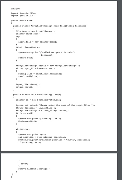 Solved task3 java import Java.io.File iport java util publie | Chegg.com