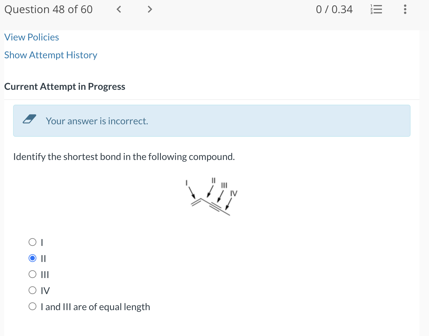 Solved Current Attempt in Progress Your answer is incorrect. | Chegg.com