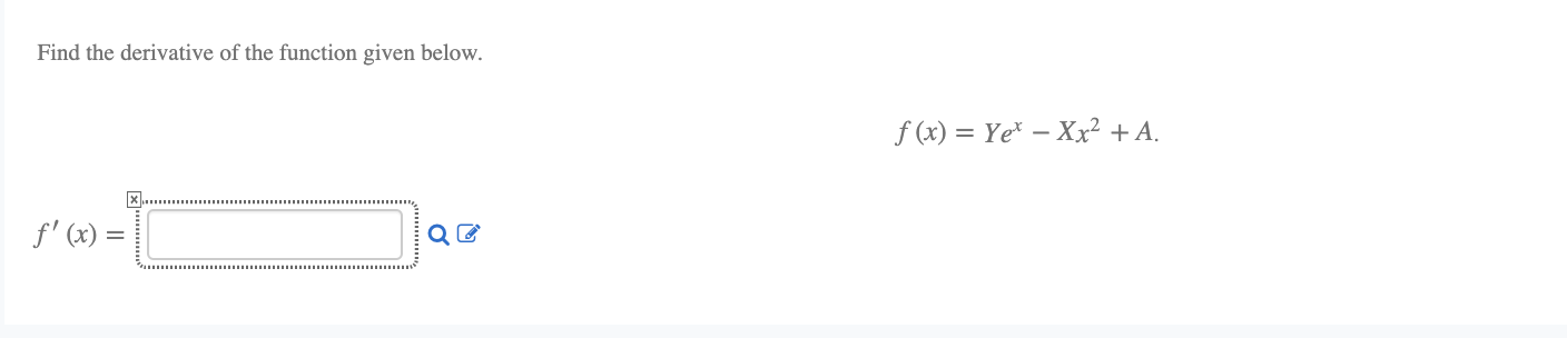 Solved Find the derivative of the function given below. f(x) | Chegg.com