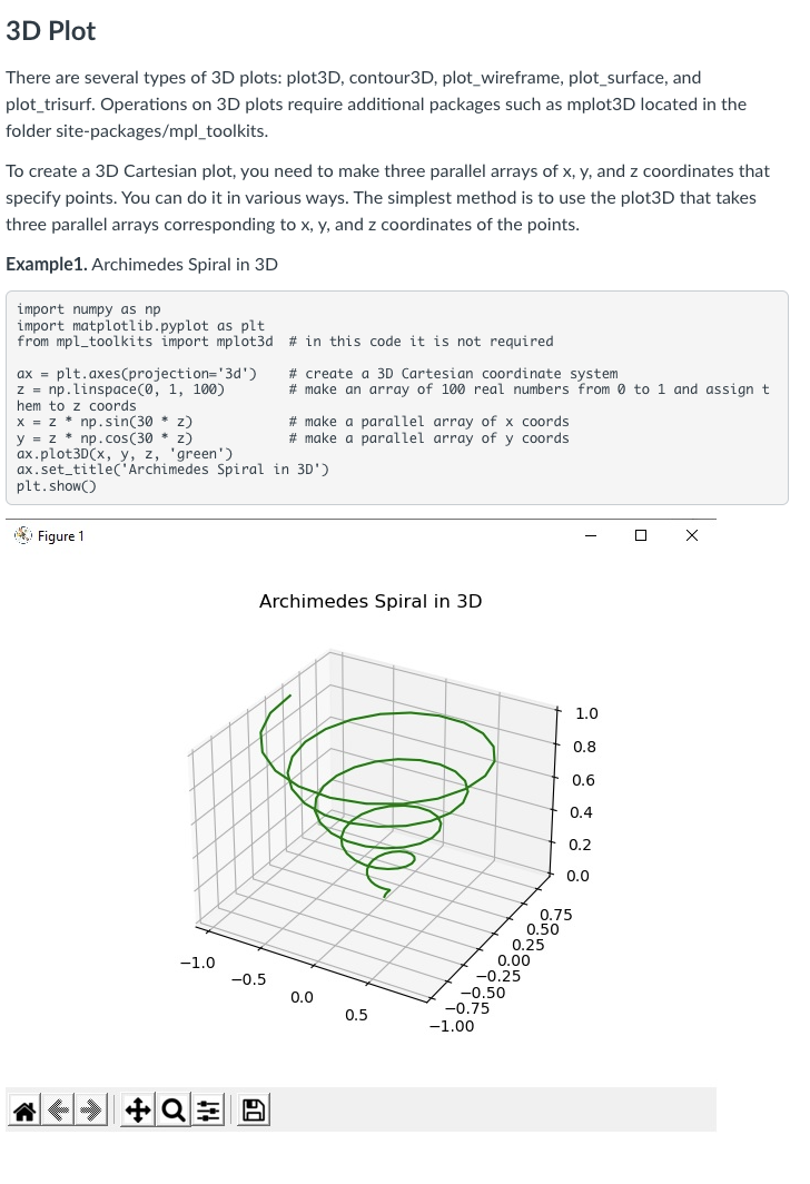 Solved 3d Plot There Are Several Types Of 3d Plots Plot3d 