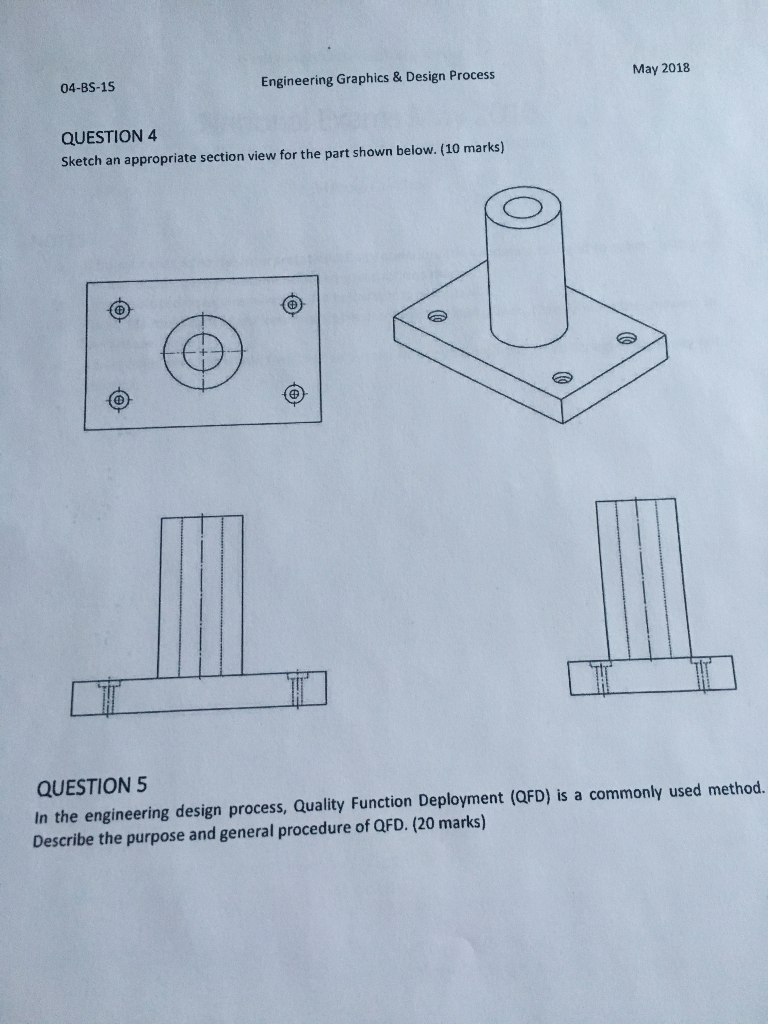 Solved 04-BS-15 Engineering Graphics & Design Process May | Chegg.com