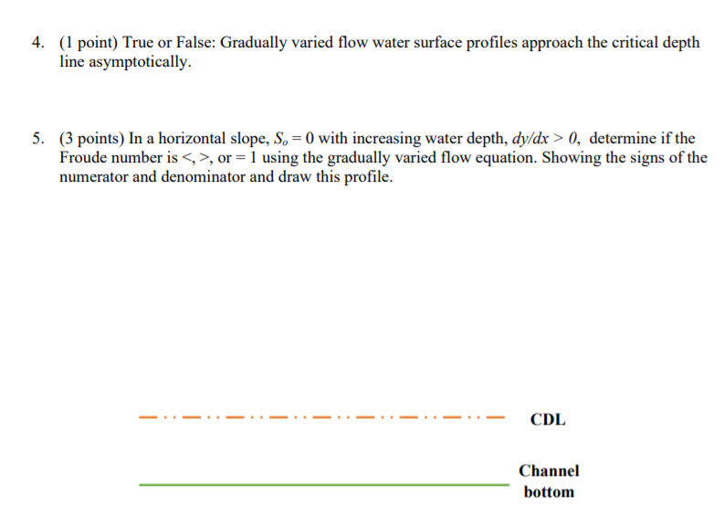 Solved 4. (1 point) True or False: Gradually varied flow | Chegg.com