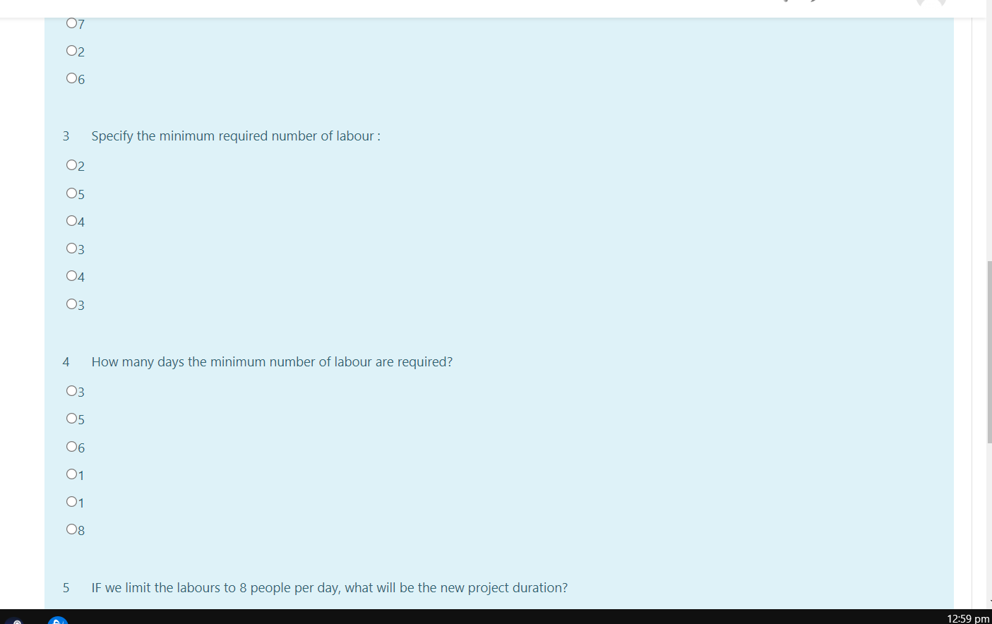 Solved Draw the labor histogram based on an early start for | Chegg.com