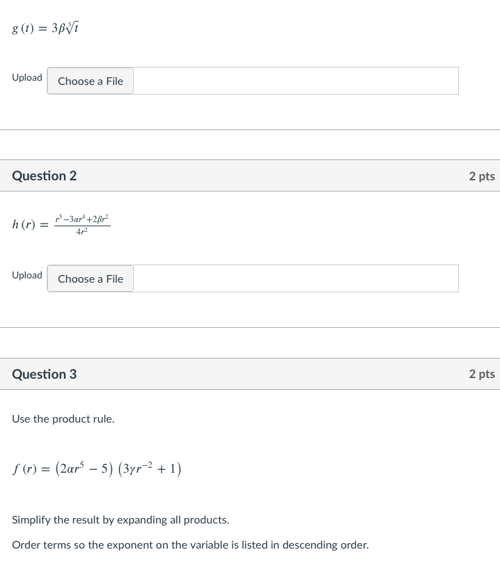 Solved determine the derivative with respect to the | Chegg.com