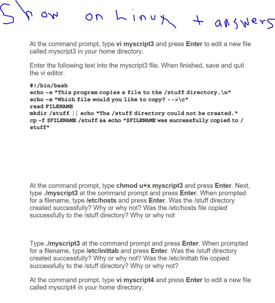 Solved sh row on Linux & answers + At the command prompt, | Chegg.com