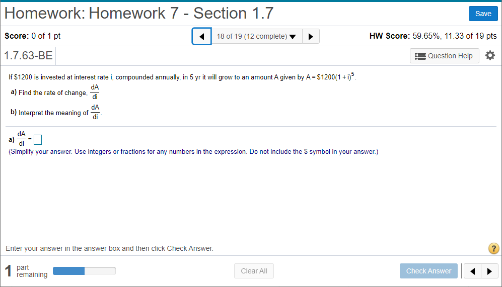 Solved Homework Homework 7 Section 1 7 Save Score 0 Of 1