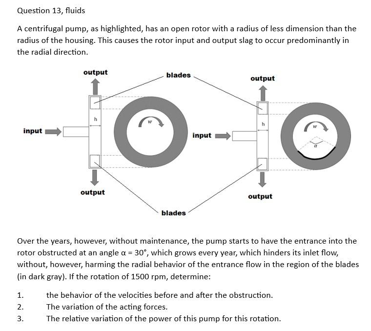 Solved Question 13 , fluids A centrifugal pump, as | Chegg.com