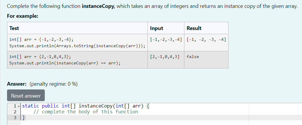 Solved Complete the following function instanceCopy, which | Chegg.com