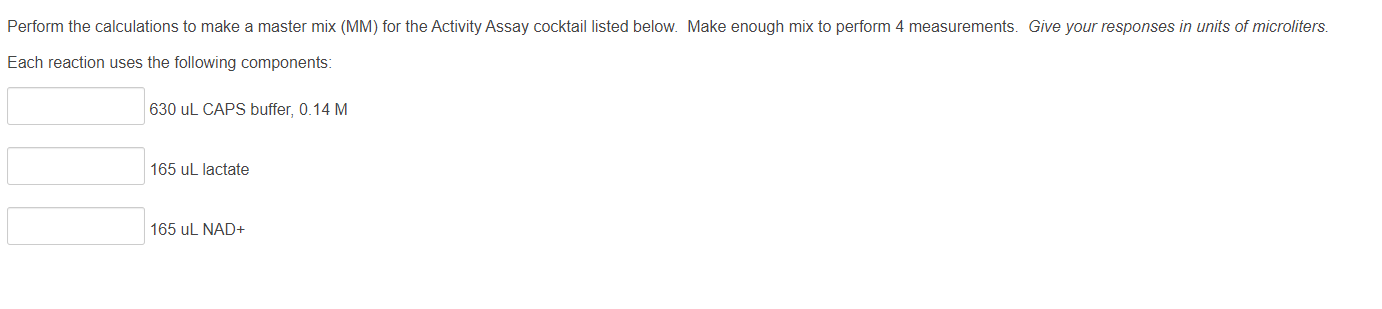 Perform the calculations to make a master mix (MM) | Chegg.com